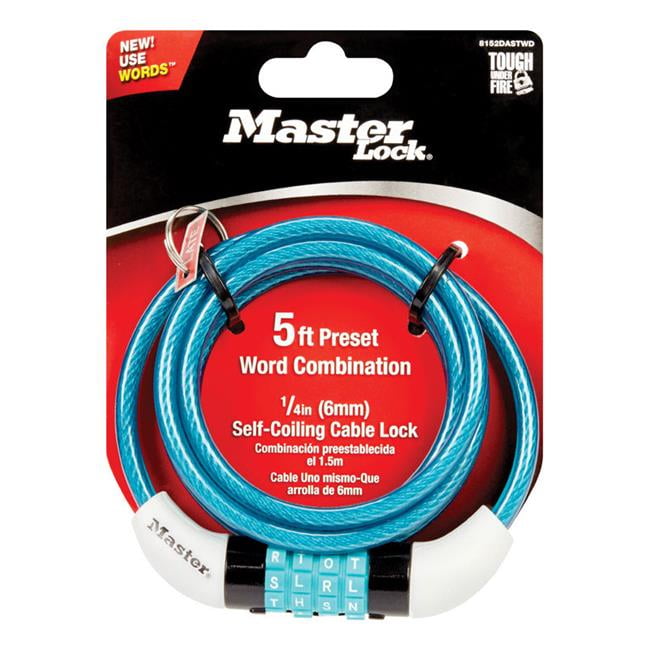 Master Lock 8152DASTWD 5 ft. Bike Cable Word Lock - Walmart.com