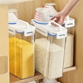 4Pcs Large Capacity Transparent PP Food Storage Canisters with ...