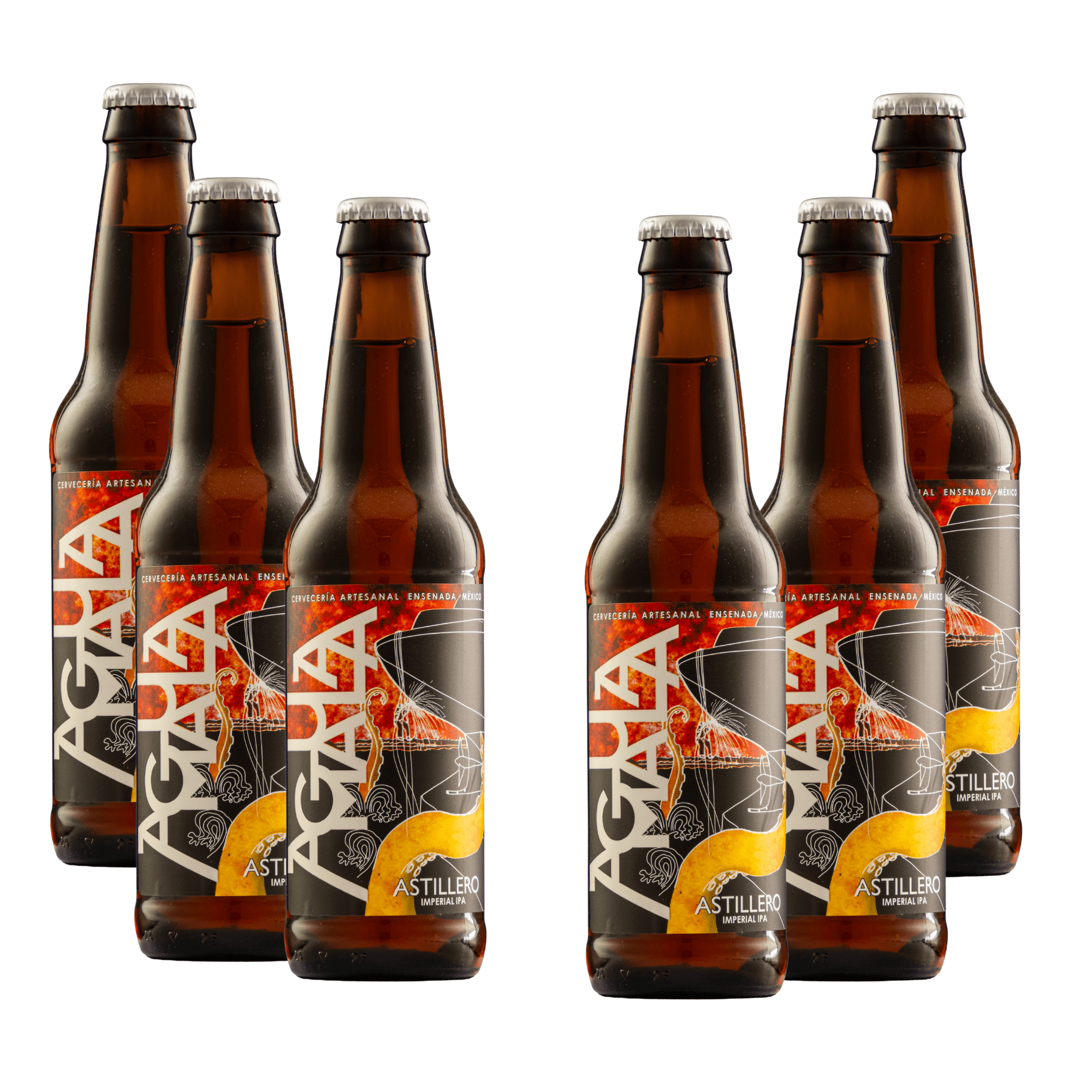 Six Pack Cerveza Agua Mala Astillero Imperial Ipa 355 Ml Agua Mala ...