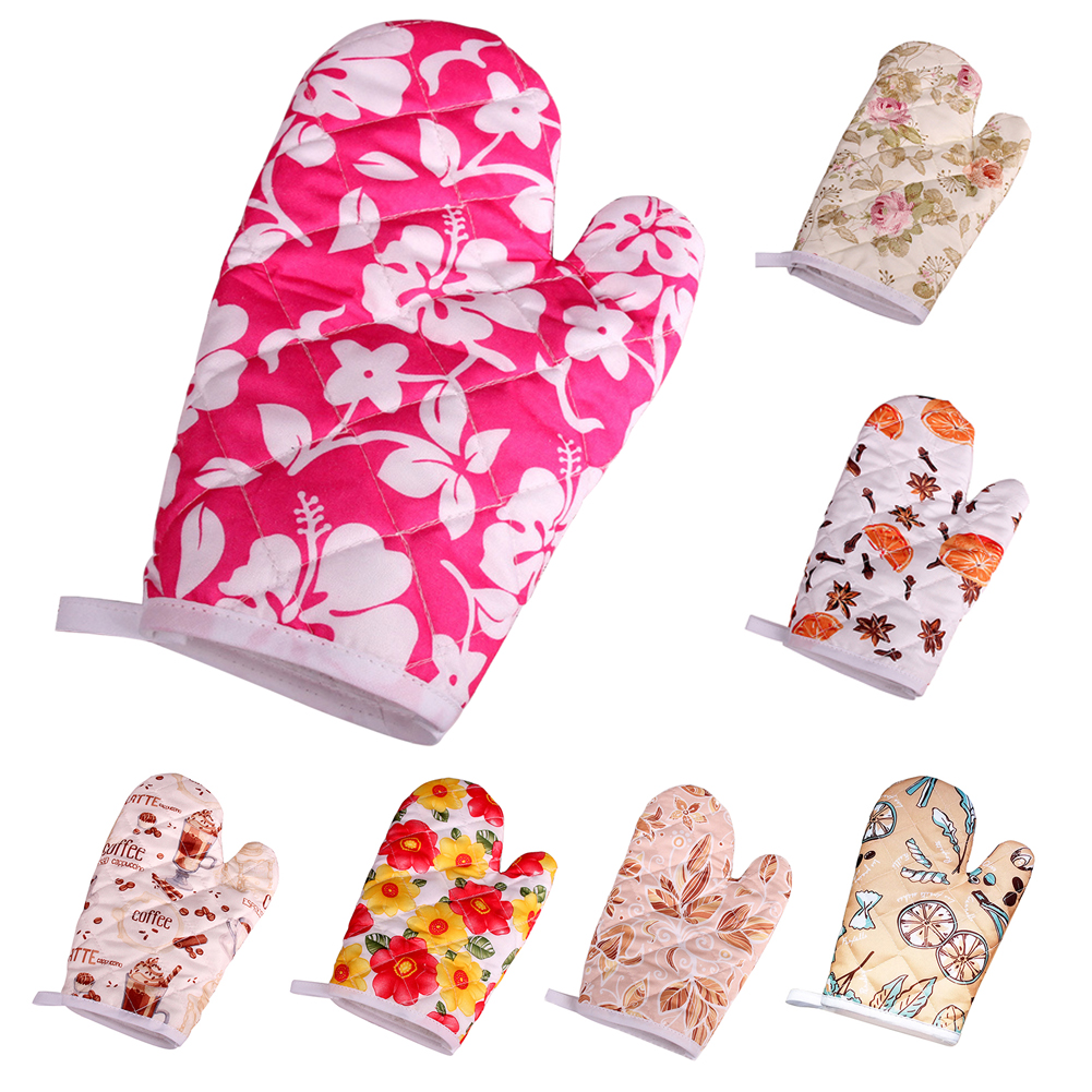 Shenmeida Set of Two Oven Mitts | Heat Resistant Cotton Kitchen Pot ...