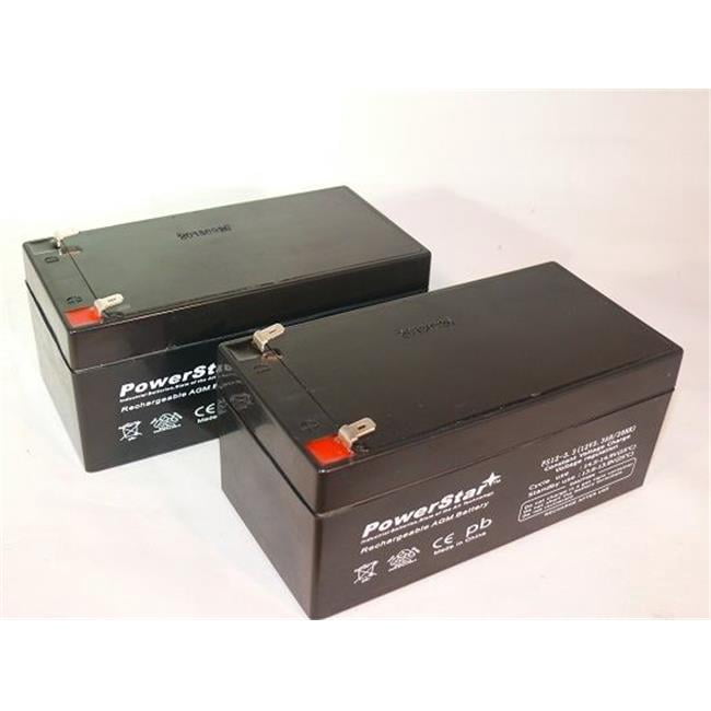 PowerStar PS12-3.3-2Pack1 12V 3.3Ah SLA Battery Replaces wp3-12 bp3-12 ...