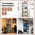 EDX 5 Tier Heavy Duty Adjustable Wire Shelving with Wheels, Storage ...