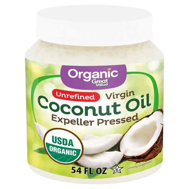 Great Value Organic Unrefined Virgin Coconut Oil, 54 fl oz - Walmart ...
