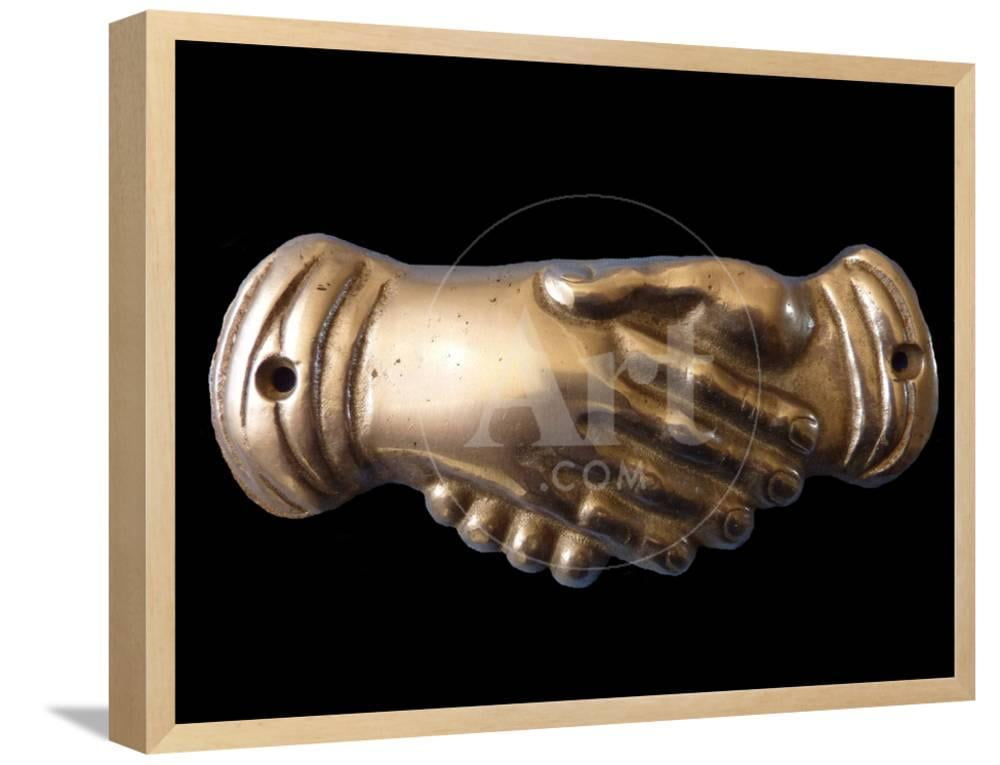 Masonic Handshake Symbol, End of 19th C, Framed Art Print Wall Art Sold ...