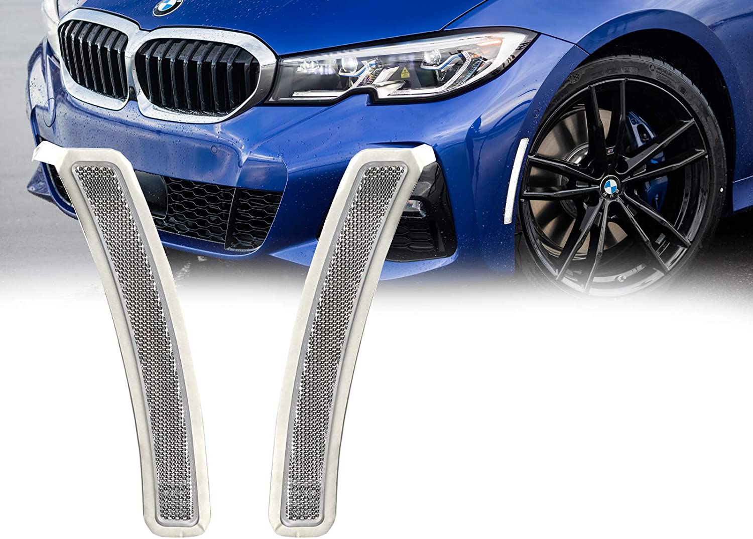 DEPO Front Bumper Side Marker Reflector Light Compatible with 2019-2021 ...