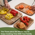 3PCS Decorative Cutting Board for Kitchen Acacia Cute Wood Cutting ...