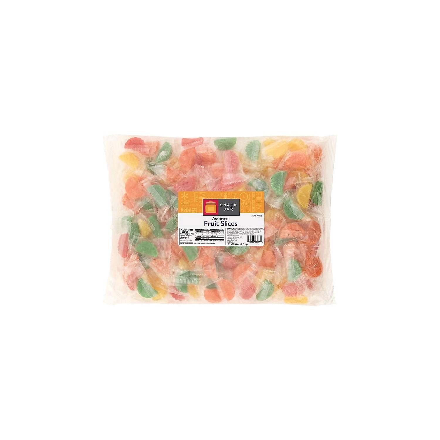 Snack Jar Fruit Slices Chewy & Gummy Candy Assorted MYS23911 - Walmart.com