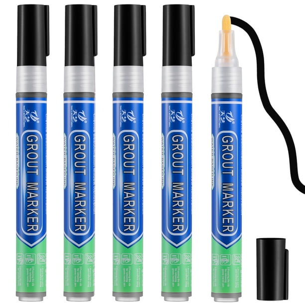 mmirethe 5Pcs Gap Filler Tile Pens Instant Anti-Mould Grout Marker ...