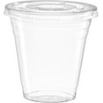 GUSTO Clear Plastic Cups, 12 oz Coffee Cups with Lids, 50-Pack ...