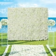 White Flower Wall Backdrop 15x15 Inches: 6 Packs 3D Floral Rose Wall ...