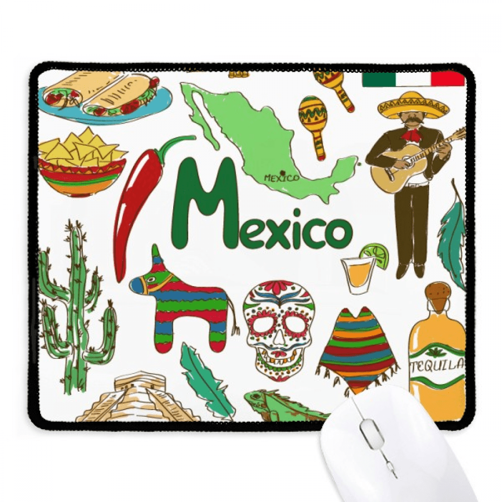 Mexico Landscap Animals National Flag Mousepad Stitched Edge Mat Rubber ...