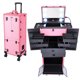 Byootique Pink Rolling Makeup Case on Wheels Pro Cosmetic Artist Hair ...