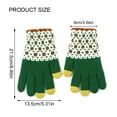 Windproof Knit Gloves For Women with Flower Pattern Cold Weather Gloves ...