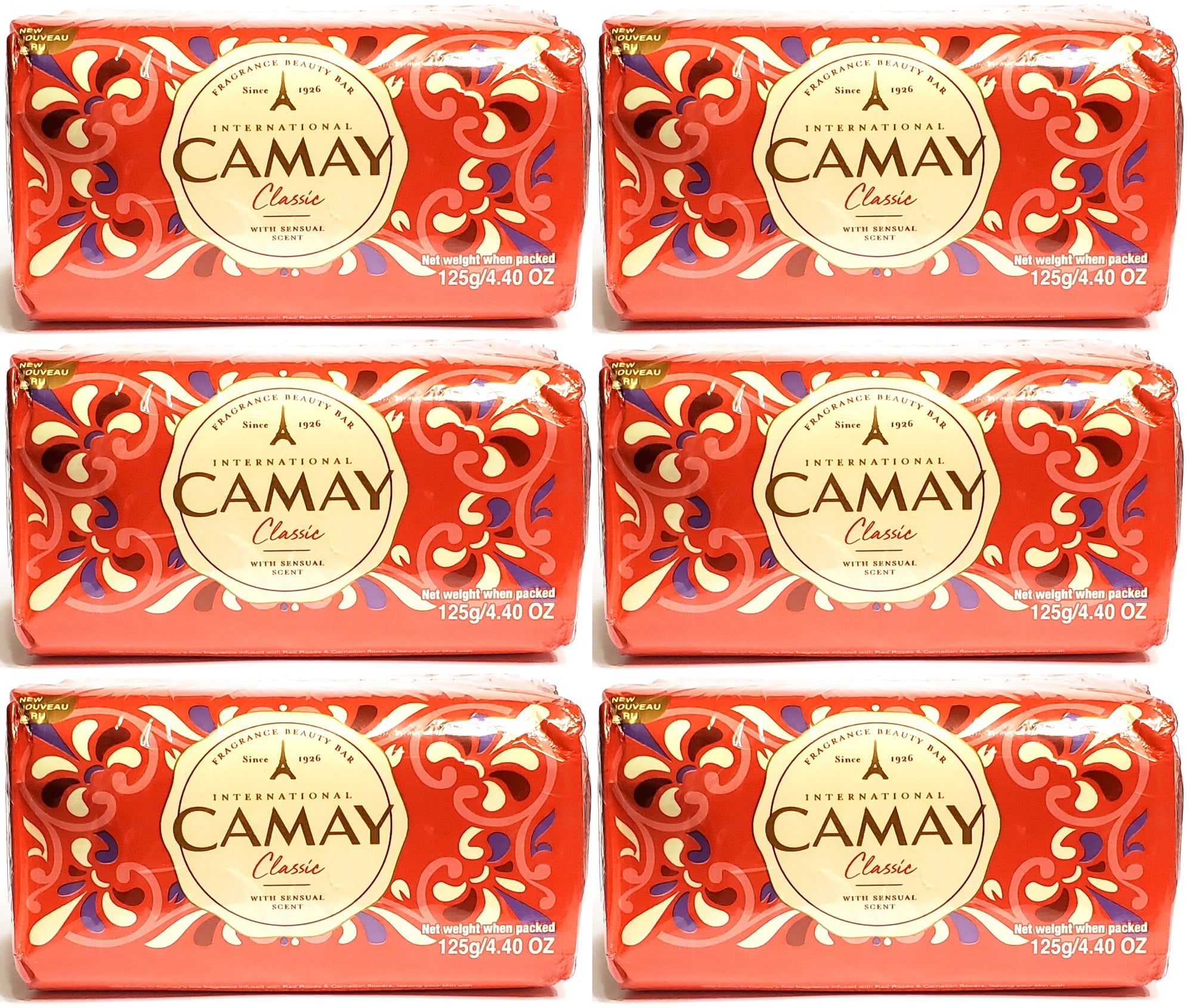 Camay International Classic Fragrance Bar Soap, 125 G / 4.4 Ounce (Pack ...