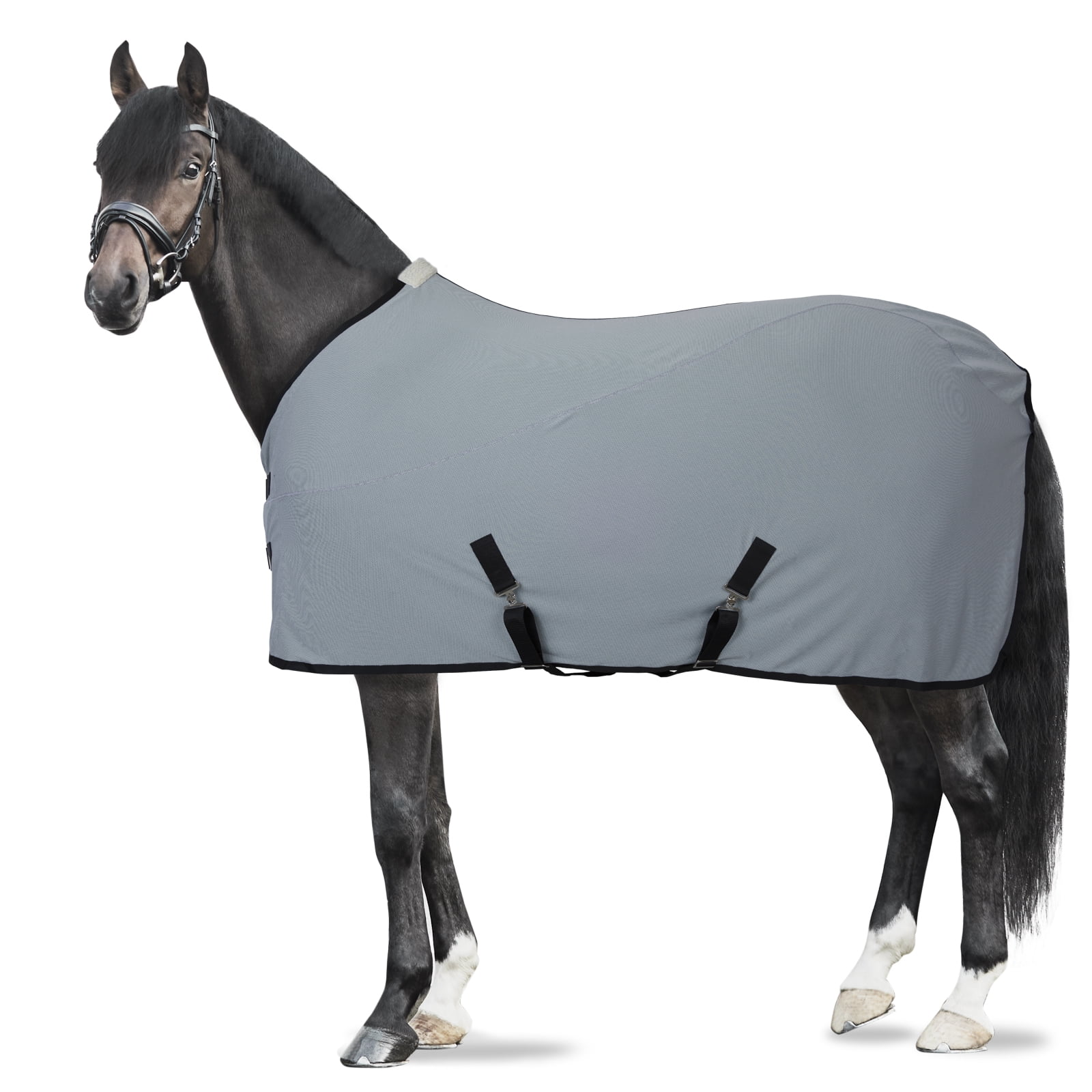 HORZE Mesh Horse Breathable Cooling Sheet with Faux Fur Lining ...