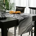 Black Grey Ombre Table Runner 108 Inches Long - Modern Geometric ...
