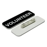 Volunteer 1 x 3" Name Tag, Black (3 Pack) - Walmart.com