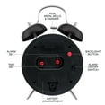 SHARP Twin Bell Quartz Analog Alarm Clock, Black, Loud Alarm, Battery ... SHARP Twin Bell Quartz Analog Alarm Clock, Black, Loud Alarm, Battery ...