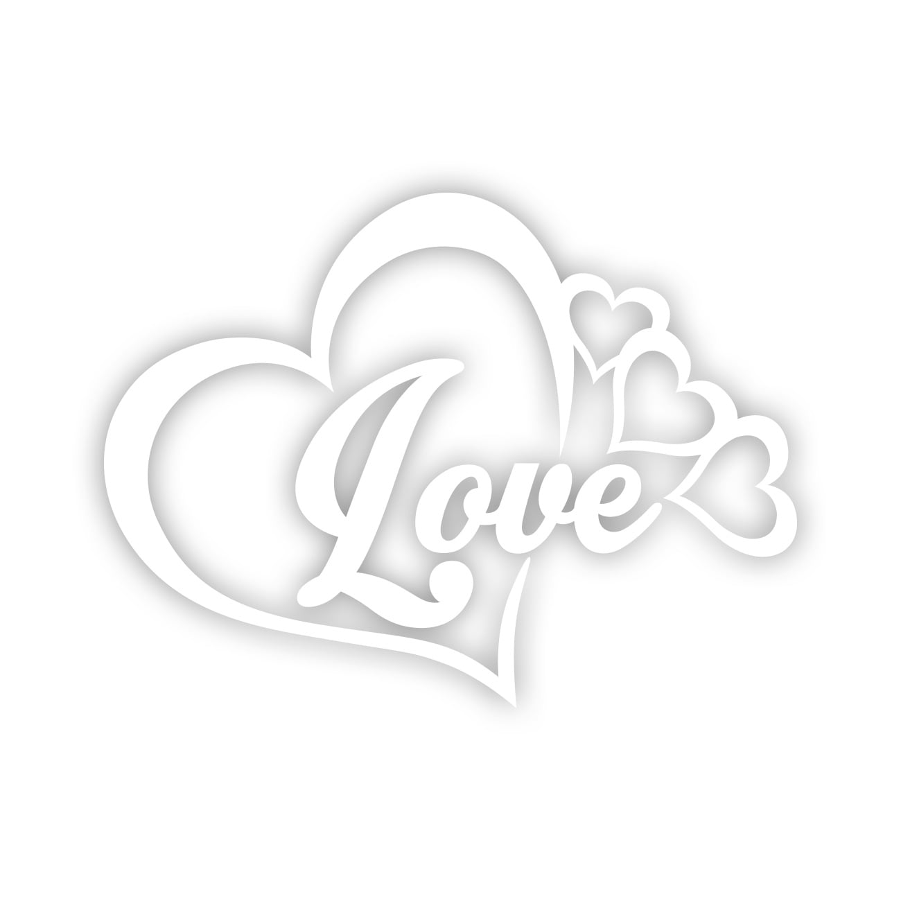Love Heart Symbol Sticker Decal Die Cut - Self Adhesive Vinyl ...