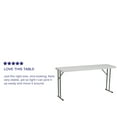 Flash Furniture Kathryn 5-Foot Granite White Plastic Folding Training ...