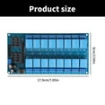 5V/12V/24V Microcontrollers Interfaces Power Relays Shield Module 16 ...