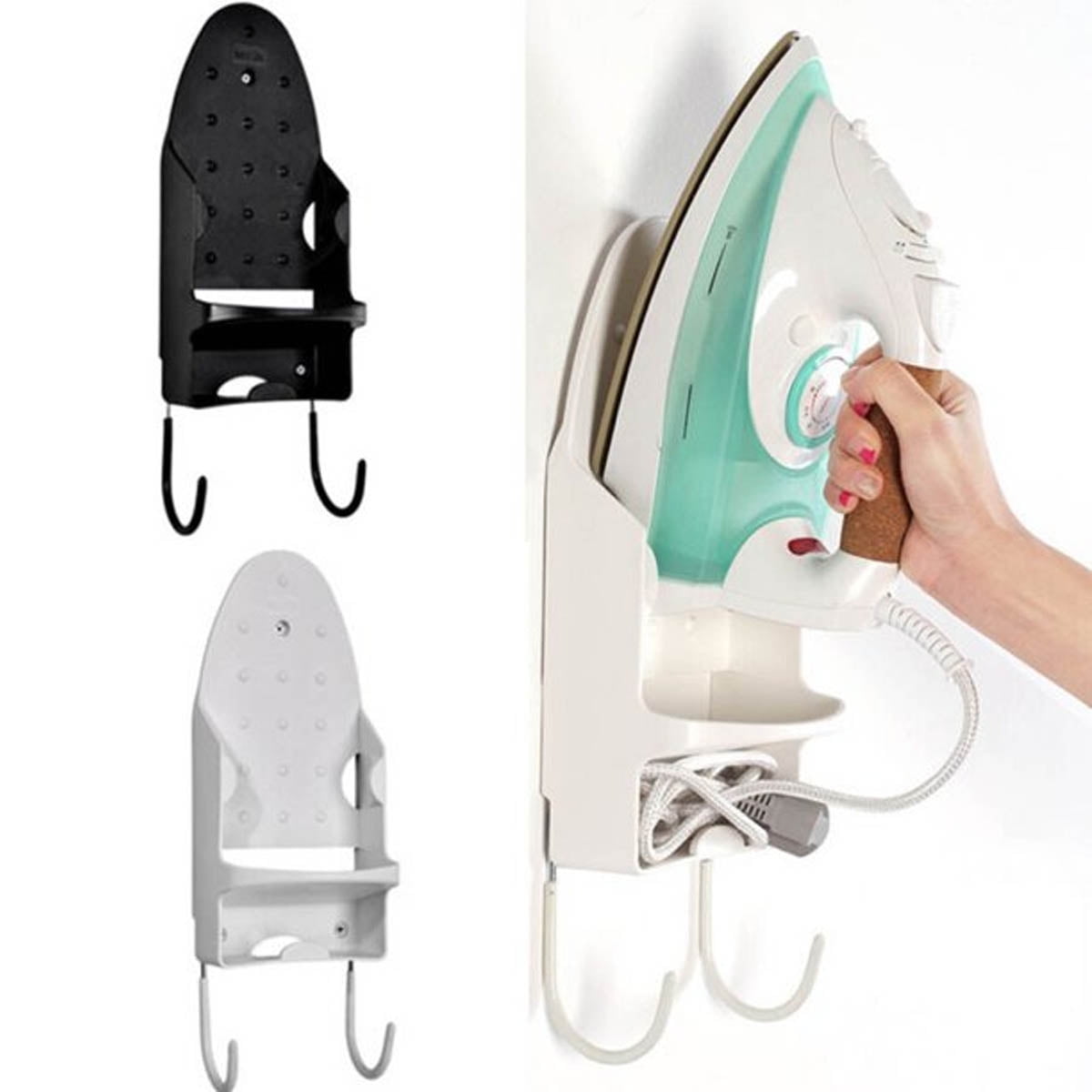 IFCOW Ironing Board Hanger Wall Mount Electric Iron Holder Ironing ...