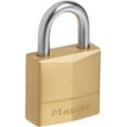 Master Lock Padlock, Solid Brass Lock, 3/4 in. Wide, 120Q (Pack of 4 ...