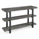 Alaterre Farmhouse Reclaimed Wood Console Table with Shelves, Slate ...