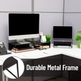 Mind Reader 3 Piece Metal Desktop Riser Set for Monitor, Laptop, and ...