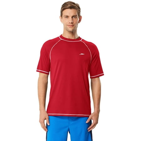 Speedo Men's UV Swim Shirt Short Sleeve Loose Fit Easy Tee | Walmart Canada