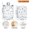 2 PCS Plastic Storage Canister Clear with Lids Airtight Cotton Swabs ...