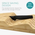 Navaris In-Drawer Knife Block - Organizer with Slots for 13 Knives ...