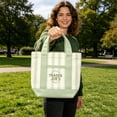 Trader-Joe Striped Canvas Bag Reusable Tote Bag Lunch Handbag For ...