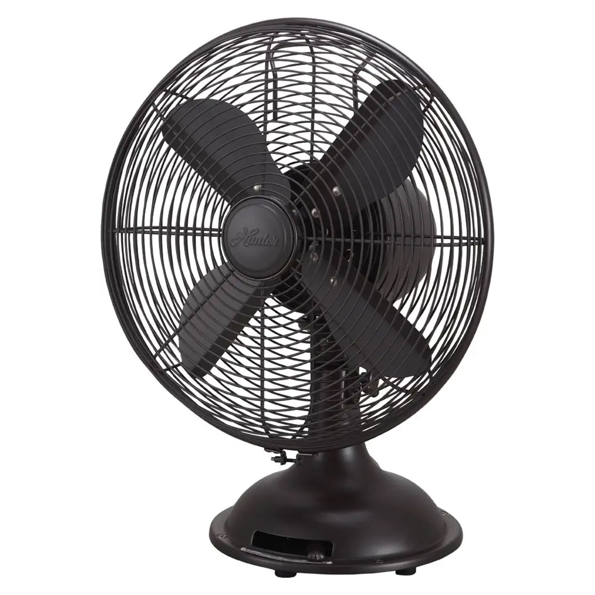 Hunter 90406 All Metal Retro Oscillating Table Fan with 3 Speeds ...