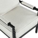 Duhome Upholstered Dining Chair Spindle Spool Accent Chair Linen Fabric ...