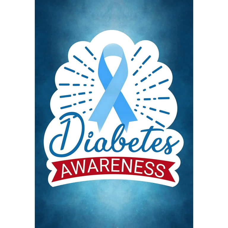 Blue Diabetes Ribbon