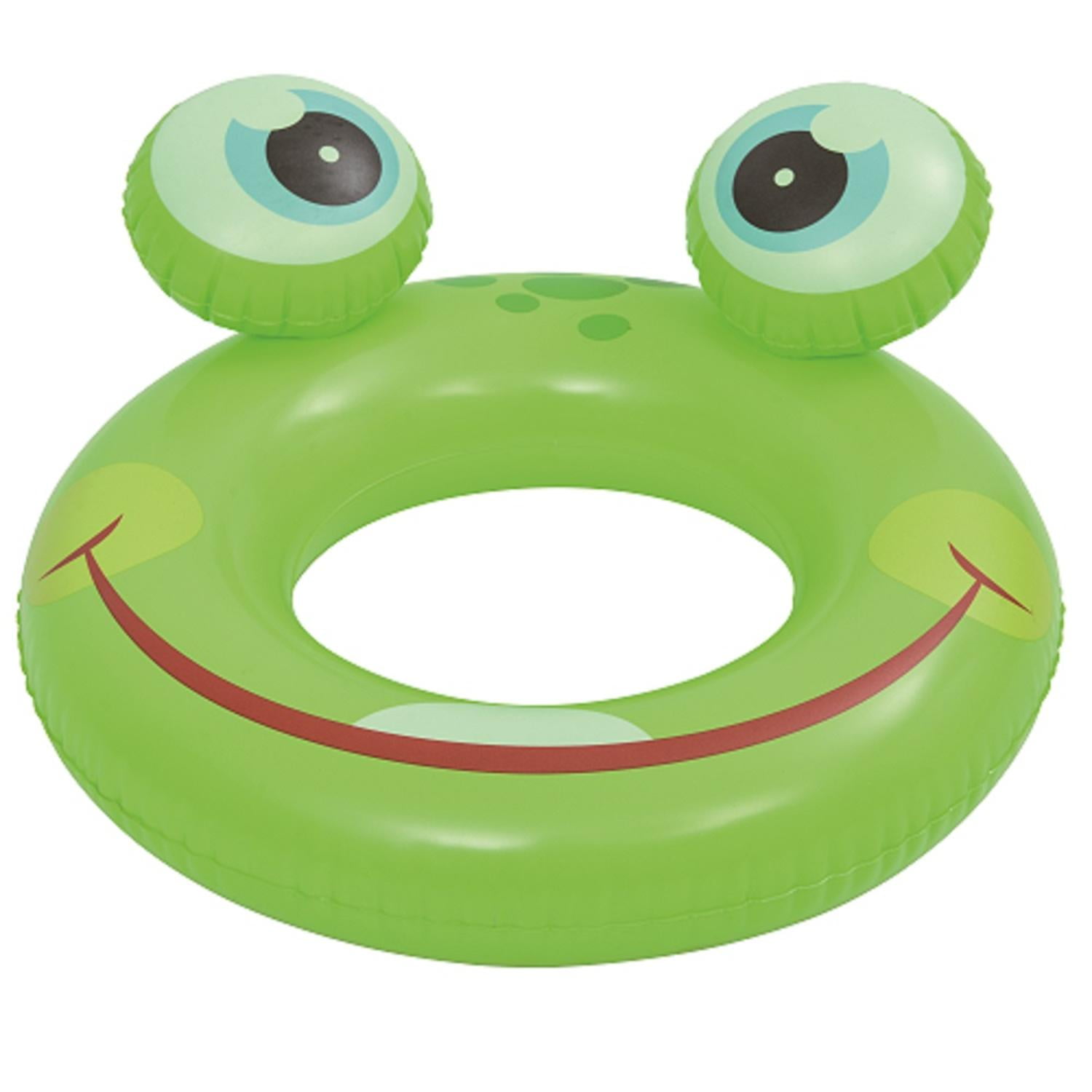 19.5" Green Frog Children's Inflatable Swimming Pool Inner Tube Ring ...