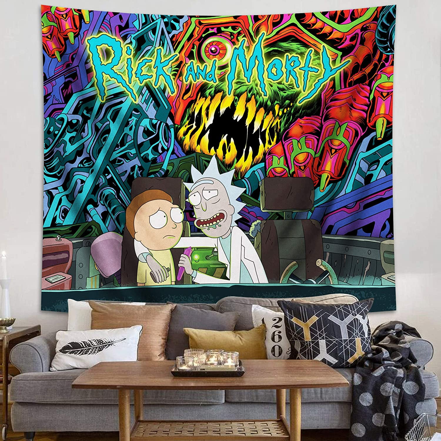 Click here for Joocar Cartoon Tapestry Anime Rick And Morty Wall... prices