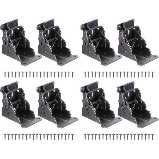 Shelf Brackets Heavy Duty 8 PCS 90 Degree self Locking Hinges for Table ...