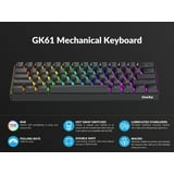 Geeky GK61 60% Mini Wired Gaming Keyboard | RGB LED | 61 Keys | ANSI US ...