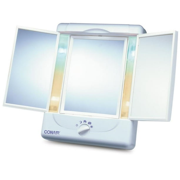 Conair TGTM7LXC - Three-Flap Mirror with 4 Light Settings, 5x or 1x ...