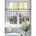 Gray Rabbits Sheer Curtains 2 Panels Set Cotton Pine Fruit Home Sweet ...