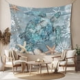 Blue Turtle Coastal Tapestry for Bedroom Wall Hanging Tapestry, Summer ...
