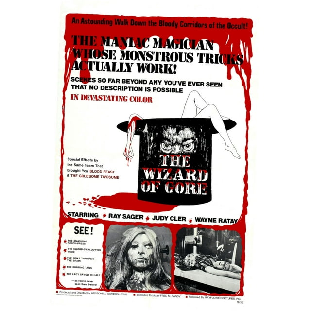 Wizard Of Gore The Movie poster 12x16 Print on Metal Sign 12in x 16in ...