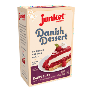 Junket Raspberry Danish Dessert Mix for Pudding, Pie Filling or Glazes ...