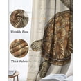 Coastal Sea Turtle Kitchen Curtains Vintage Nautical Map Compass Shells ...