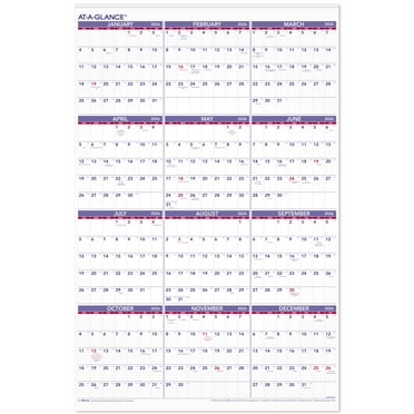 At-A-Glance Reversible Yearly Wall Calendar - Walmart.com