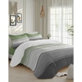 4 Piece Duvet Cover Set Twin, Sage Green Gradient Wood Board Soft ...