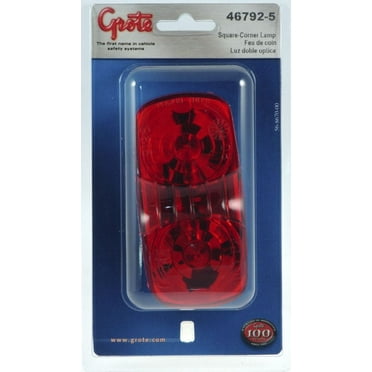 Grote G4602-5 Hi Count Red Square-Corner 13-Diode LED Clearance Marker ...
