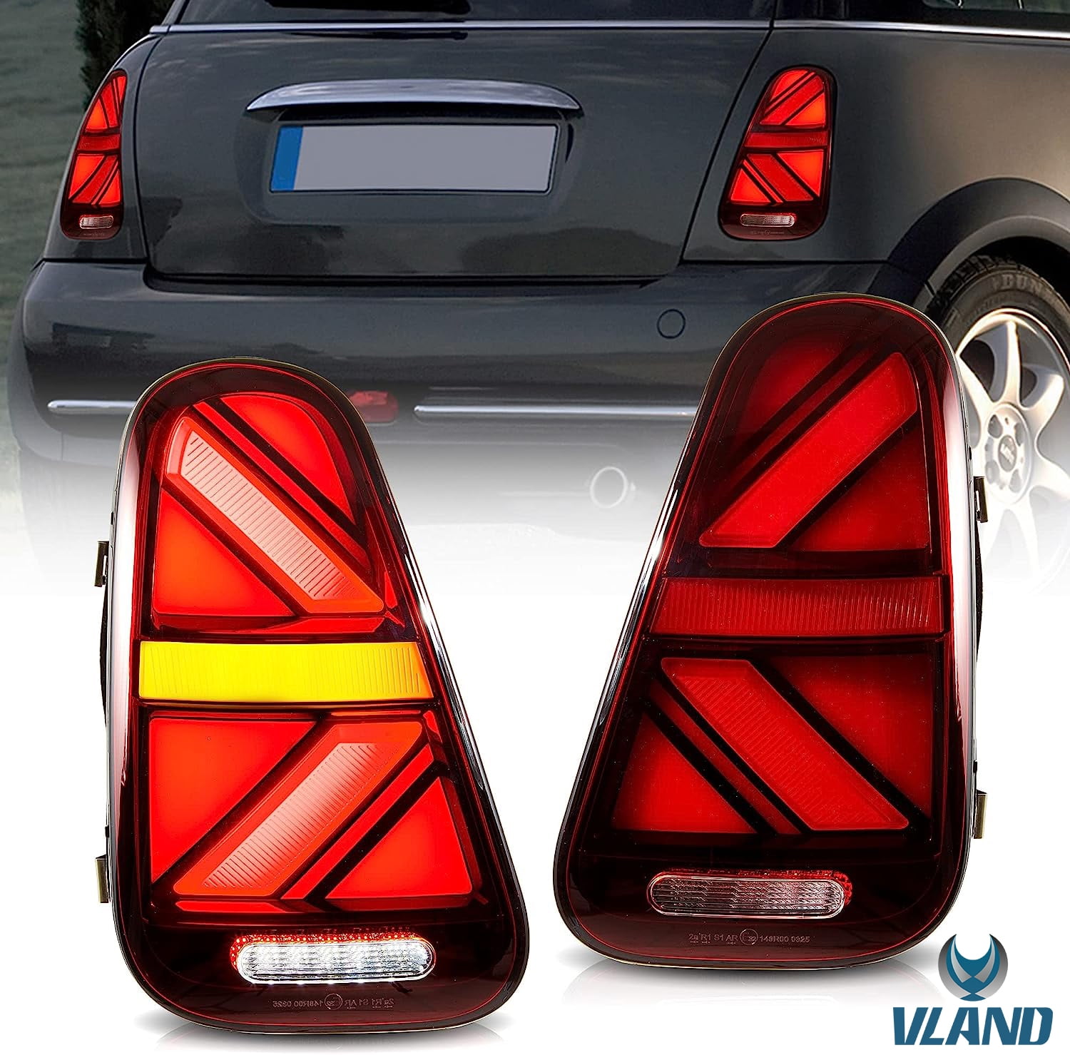 VLAND Full LED Tail lights for BMW Mini R50 R52 R53 2001 2002 2003 2004 ...